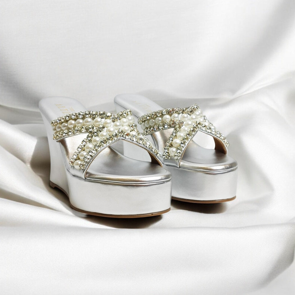 Criss Cross Embellished Wedges – THE ALTER